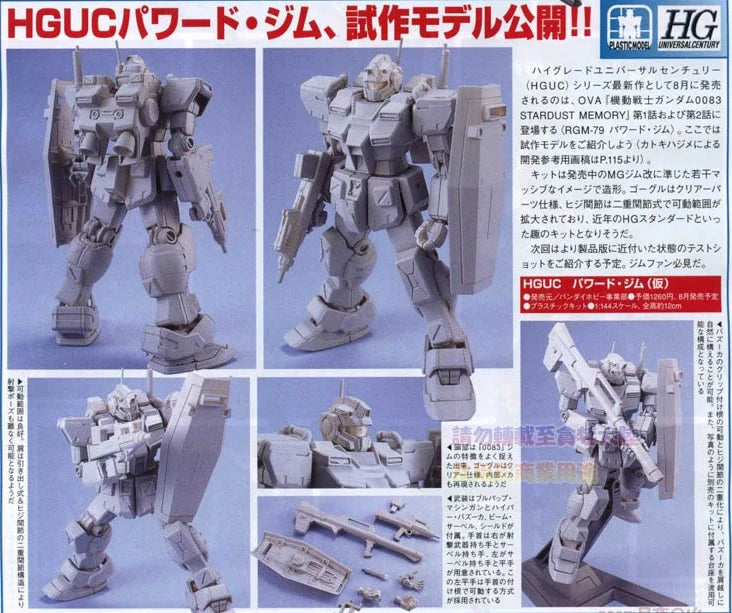 HG 1/144 RGM-79 Powered GM | Bandai Gundam Gunpla Kit | LA Scale Model
